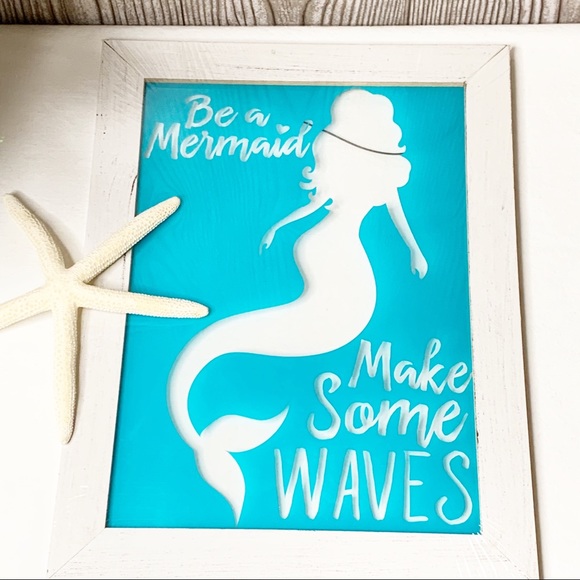 Other | Hpbe A Mermaid Make Some Waves Wall Art | Poshmark